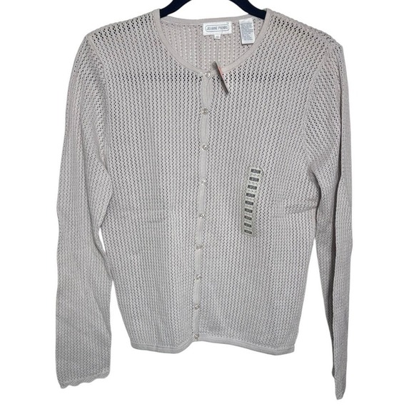 JEANNE PIERRE | Sweaters | Jeanne Pierre Open Knit Beige Sweater ...